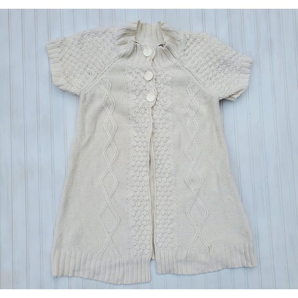 mac & jac | Sweaters | Mac Jac Ladies Cardigan 3 Button Cable Knit ...